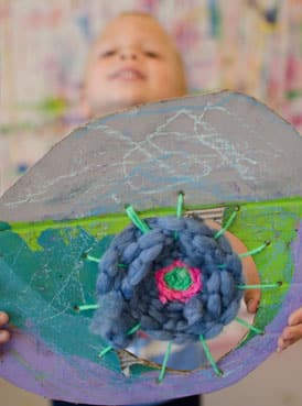 Circle Weaving Art Project for Elementary Students