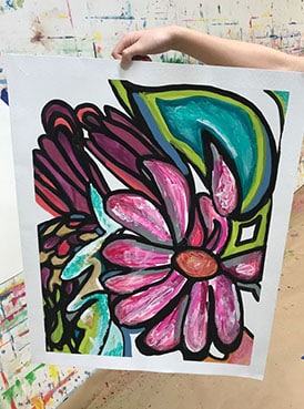 Contour Flower Still Life - Kids Art Classes, Camps, Parties and Events ...